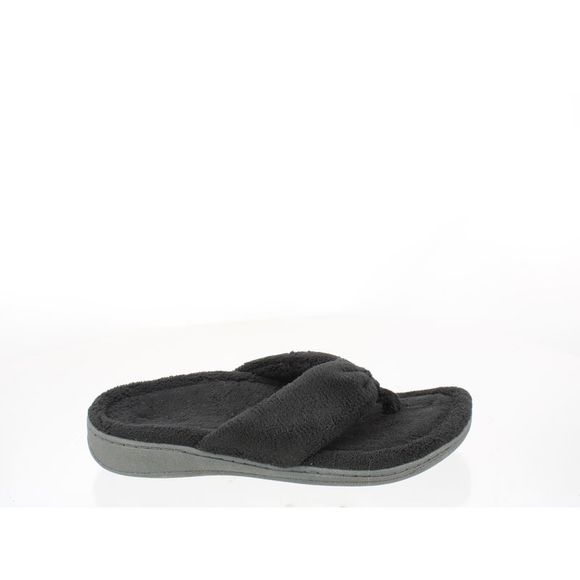 Vionic Womens Relax Open Toe Slippers- Black Cleary's Shoes, 50% OFF
